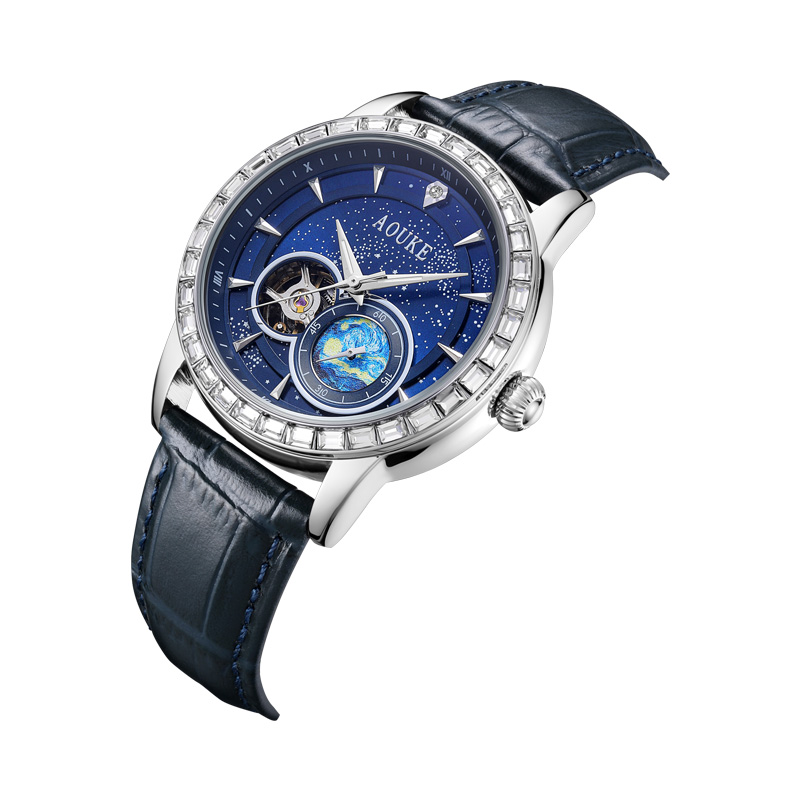 奥刻AouKe梵高油画 瑞士注册1836 男士机械腕表 - 奥刻